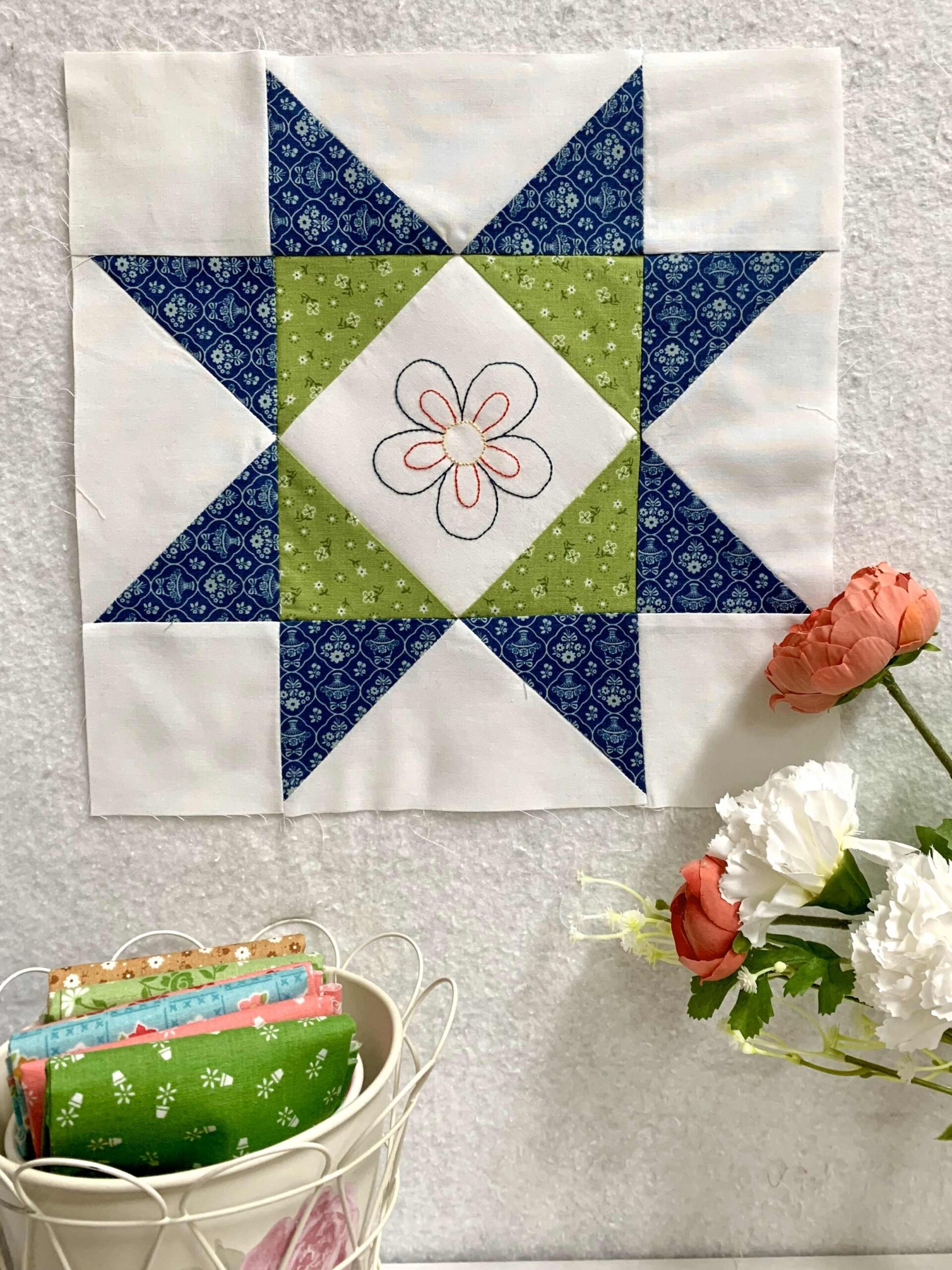 Say it With Flowers Block of the Month Block 3 - Days Filled With Joy