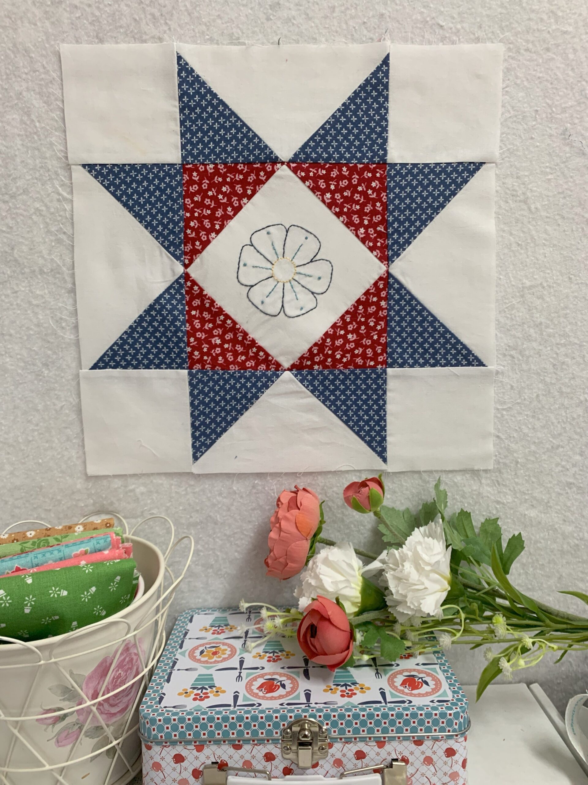 Say it With Flowers Block of the Month Block 4 - Days Filled With Joy