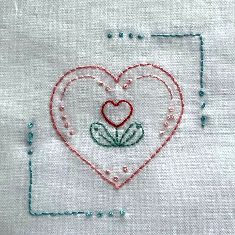 Micro Mini Embroidery Block 2 - Days Filled With Joy