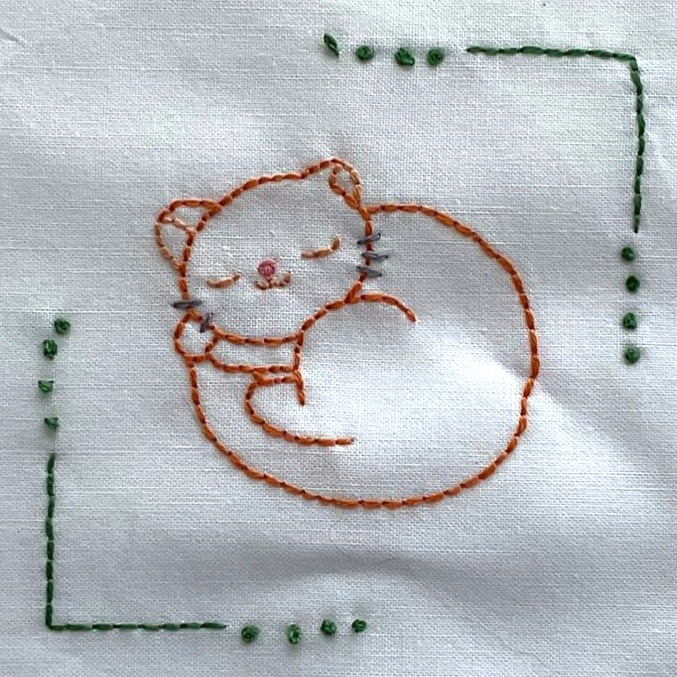 Micro Mini Embroidery Block 3 - Days Filled With Joy