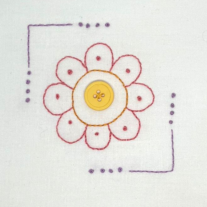 Micro Mini Embroidery Block 5 - Days Filled With Joy