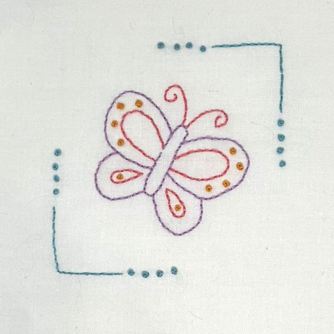 Micro Mini Embroidery Block 6 - Days Filled With Joy